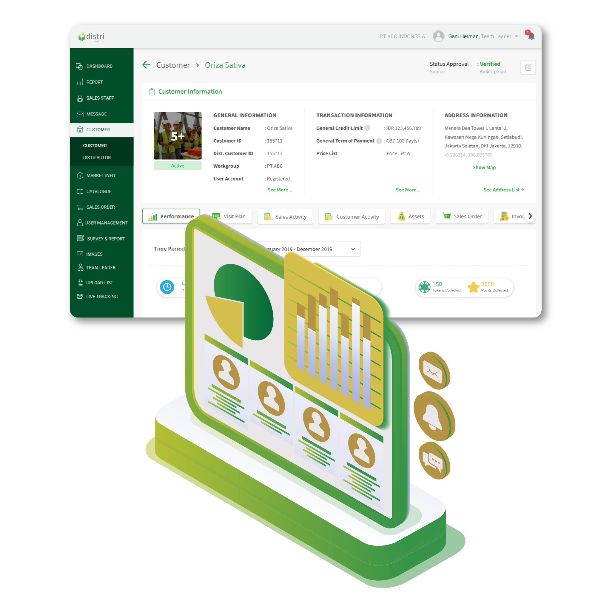 Aplikasi Manajemen Salesman | Lacak Lokasi & KPI | Distri